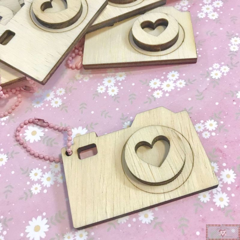 Atelier Coração de Pano Mimo câmera fotográfica em mdf - 1un Atelier ...